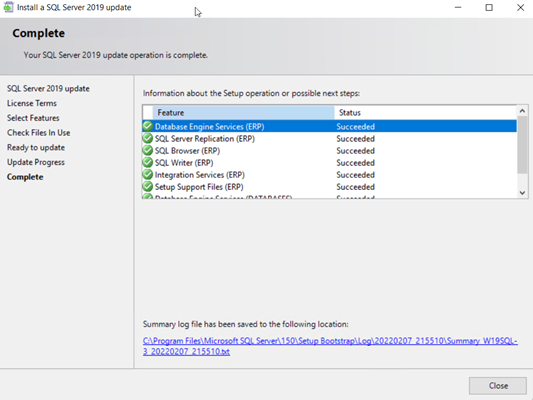 SQL Server 2019 Cumulative Update (CU) Yükleme - İnanç Delibalta